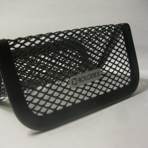 Office | Rolodex Black Metal Wire Mesh Desktop Business Card Holder ...